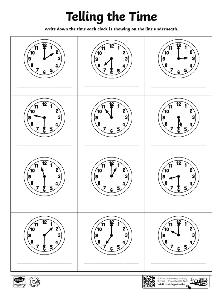 t n 5117 o Clock and Half Past Times Activity Sheet Ver 5 | PDF