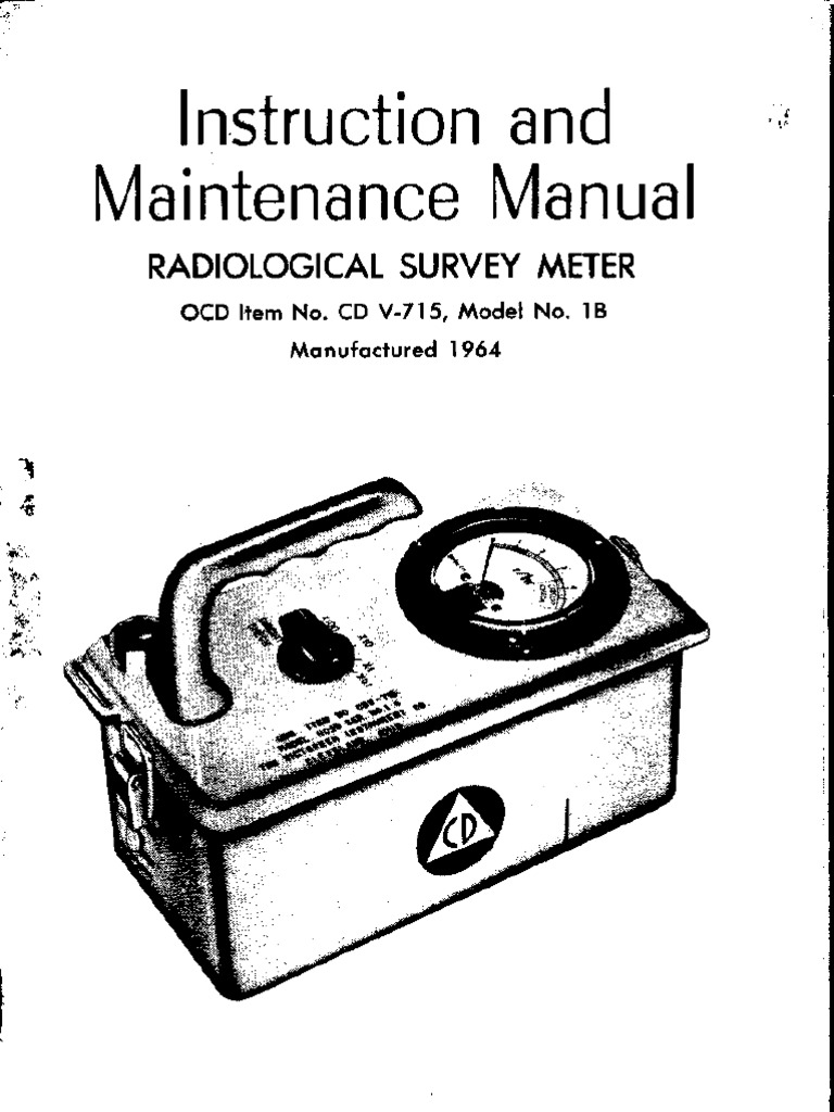 CDV-715 1B Radiological Survey Meter Manual | PDF