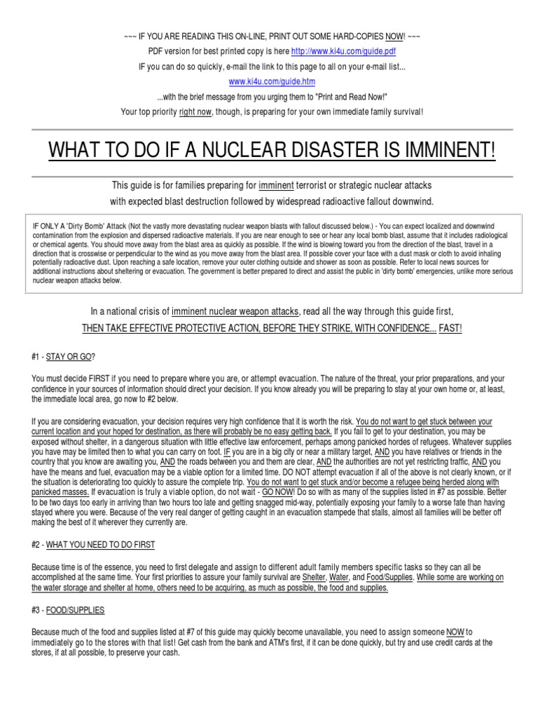 Nuclear Disaster Preparation Guide | PDF | Business