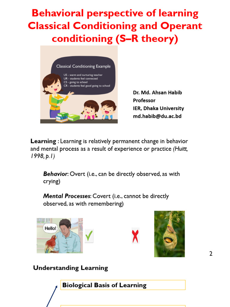 Classical and Operant Conditioning - Ahsan - Uploaded | PDF ...
