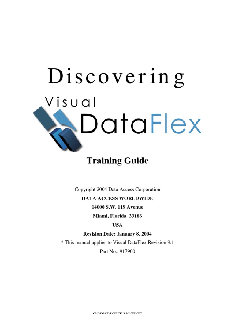 Discovering Visual Dataflex 91 Pdf Object Oriented Programming Databases 