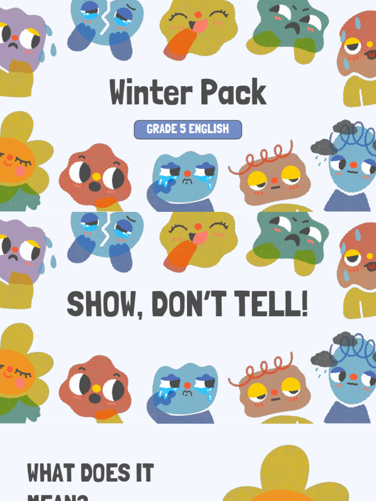 English Grade 5 Winter Pack | PDF | Senses | Perception