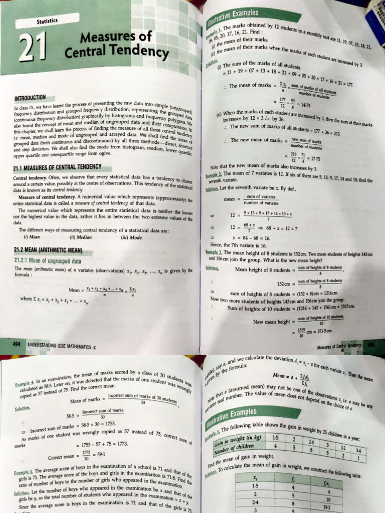 21. Measures of Central Tendency | PDF