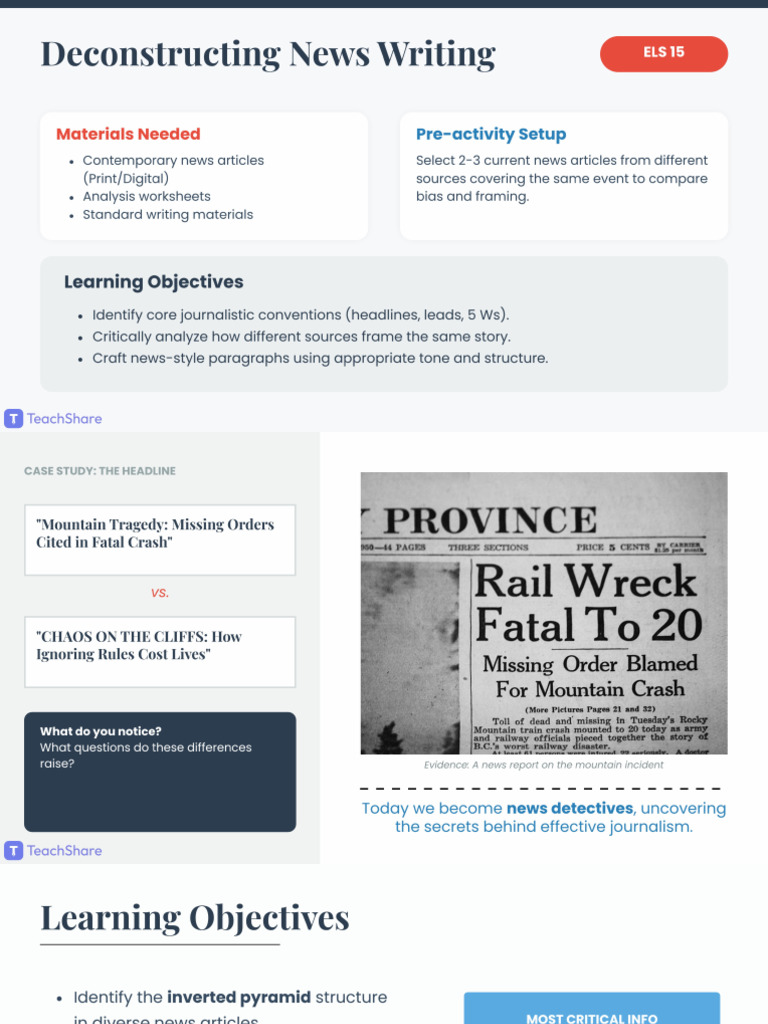 Understanding News Writing Techniques | PDF