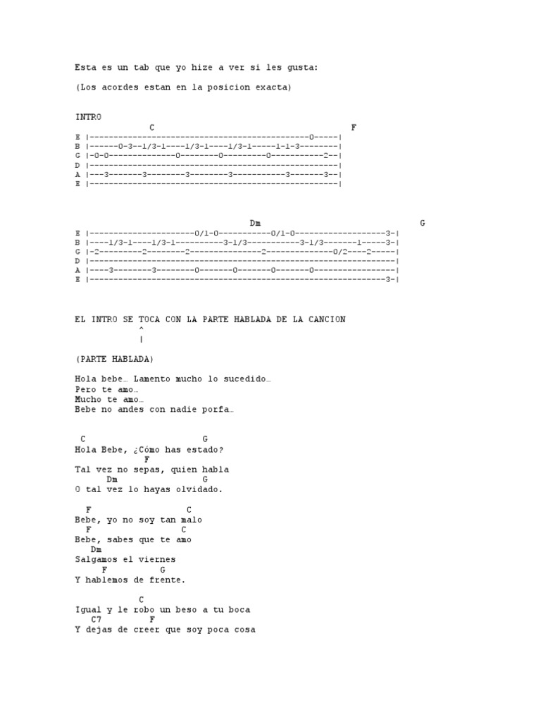 Acordes El Próximo Viernes | PDF