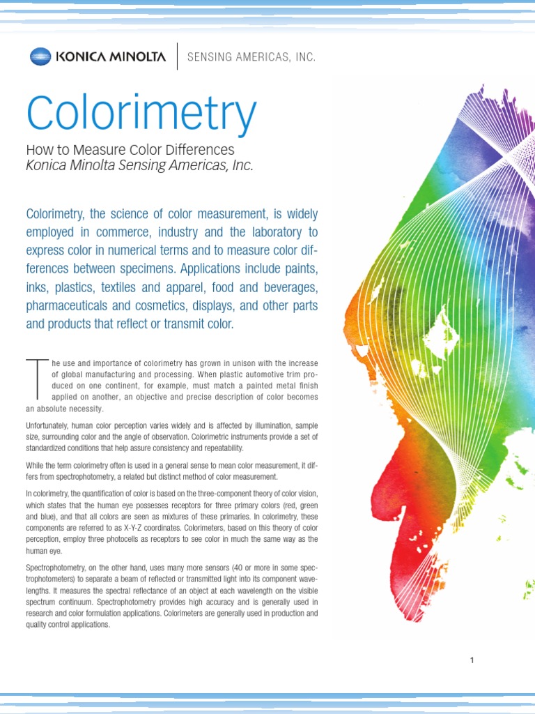 Colorimetry: Measuring Color Differences | PDF | Color | Spectrophotometry