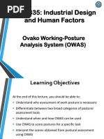 OWAS Posture Assessment Overview | PDF | Anatomical Terms Of Motion