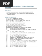 MSU Entrance Exam Reviewer Guide | PDF