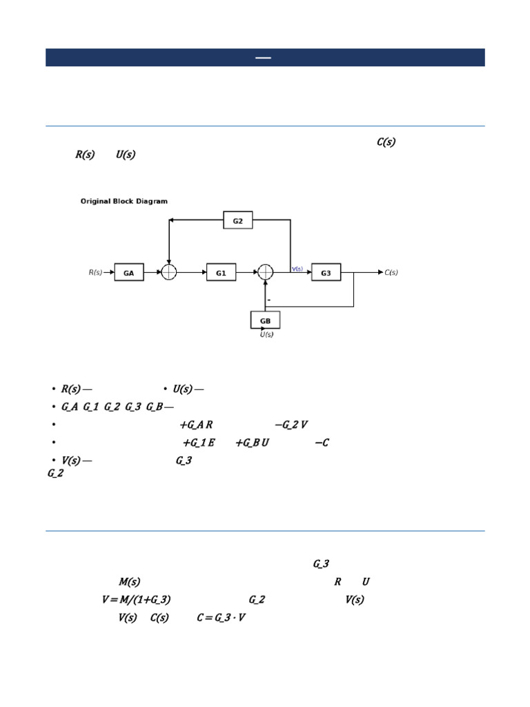 Q3 Block Diagram Solution | PDF | Feedback | Electrical Engineering