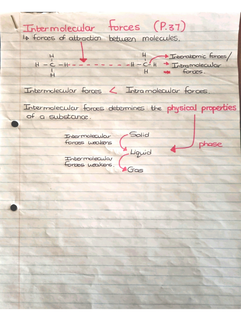 Gr11 Intermolecular Forces | PDF