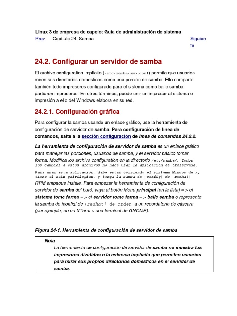 T s1 Samba Configuring | PDF | Contraseña | Microsoft Windows