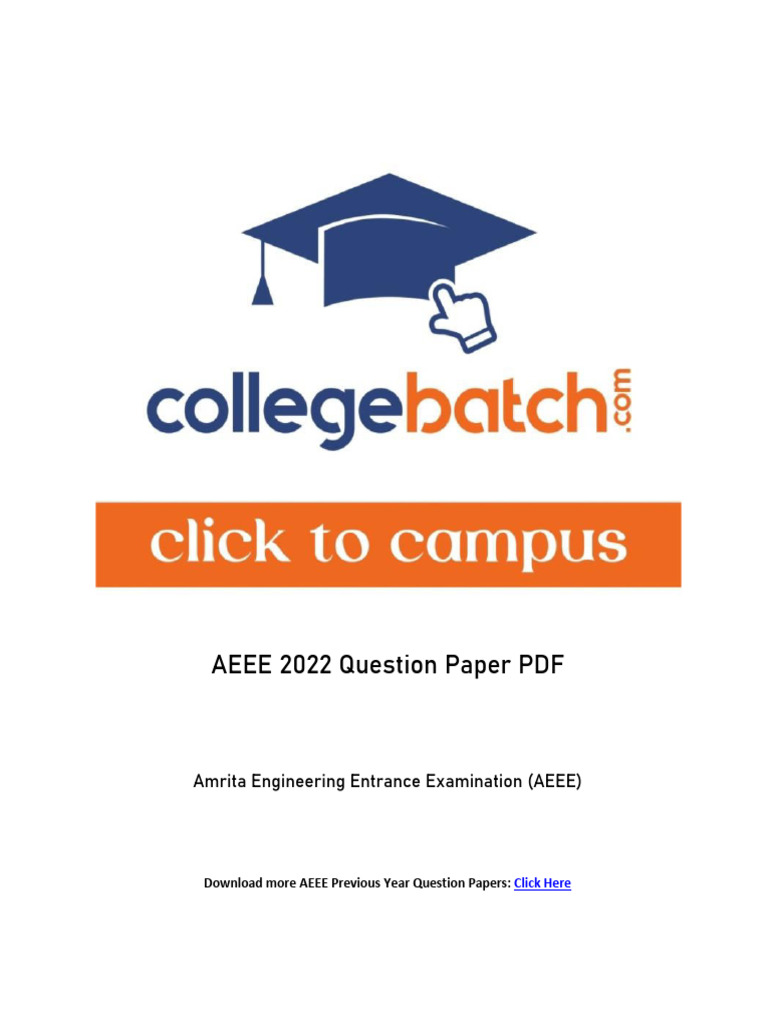 AEEE 2022 Question Paper | PDF