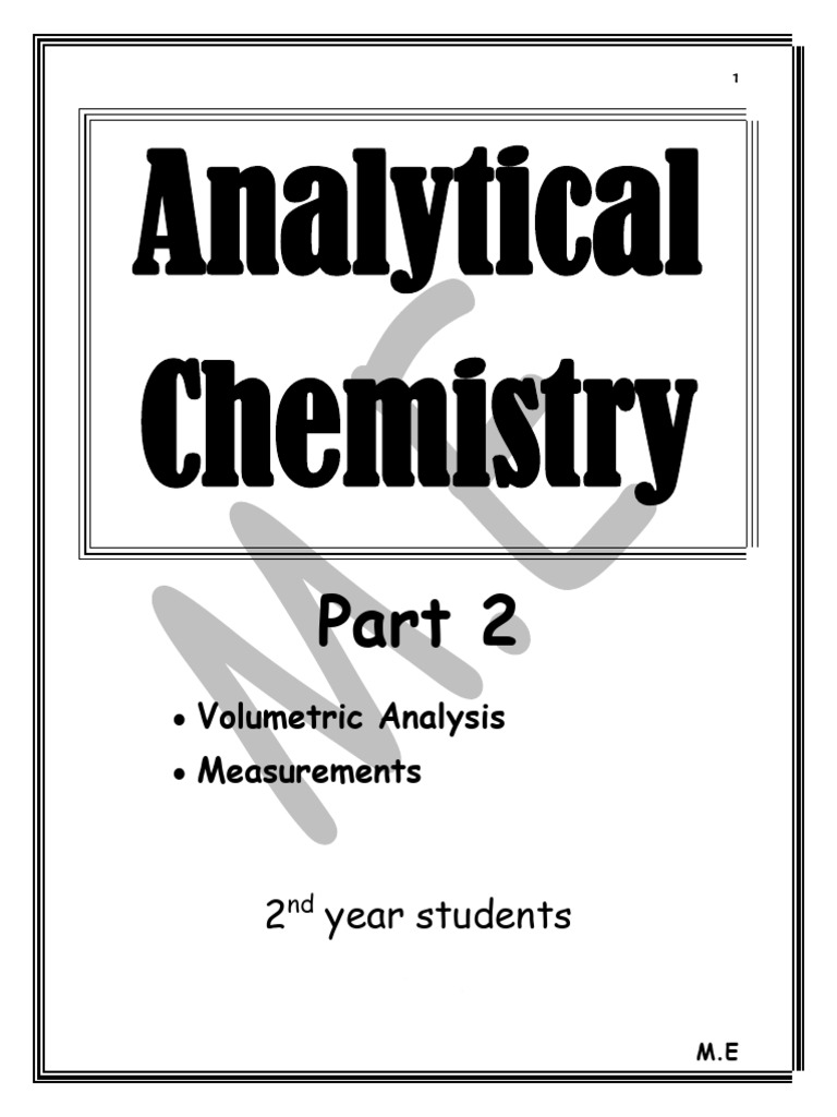 part 2. M.E | PDF | Titration | Chemistry