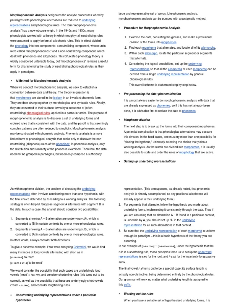 Morphophonemic Analysis | PDF | Phoneme | Phonology