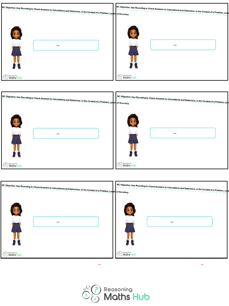 1 Use Rounding to Check Answers to Calculations and Determine in the ...