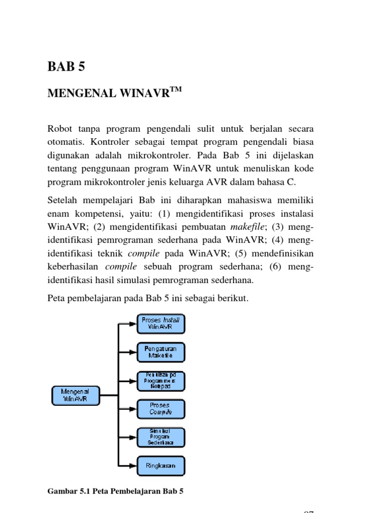 Cara Penggunaan WinAVR (Install, Cara Buat Program Baru, Progam Sederhana) | PDF