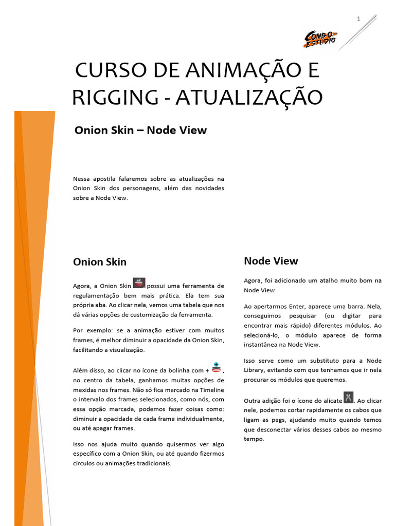 Apostila Curso de Animacao - Onion Skin - Node View | PDF