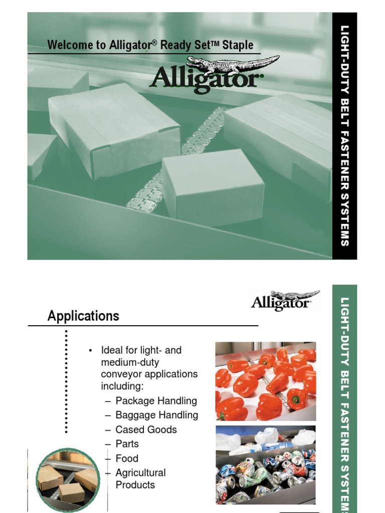 Alligator Staple | PDF | Belt (Mechanical) | Stainless Steel