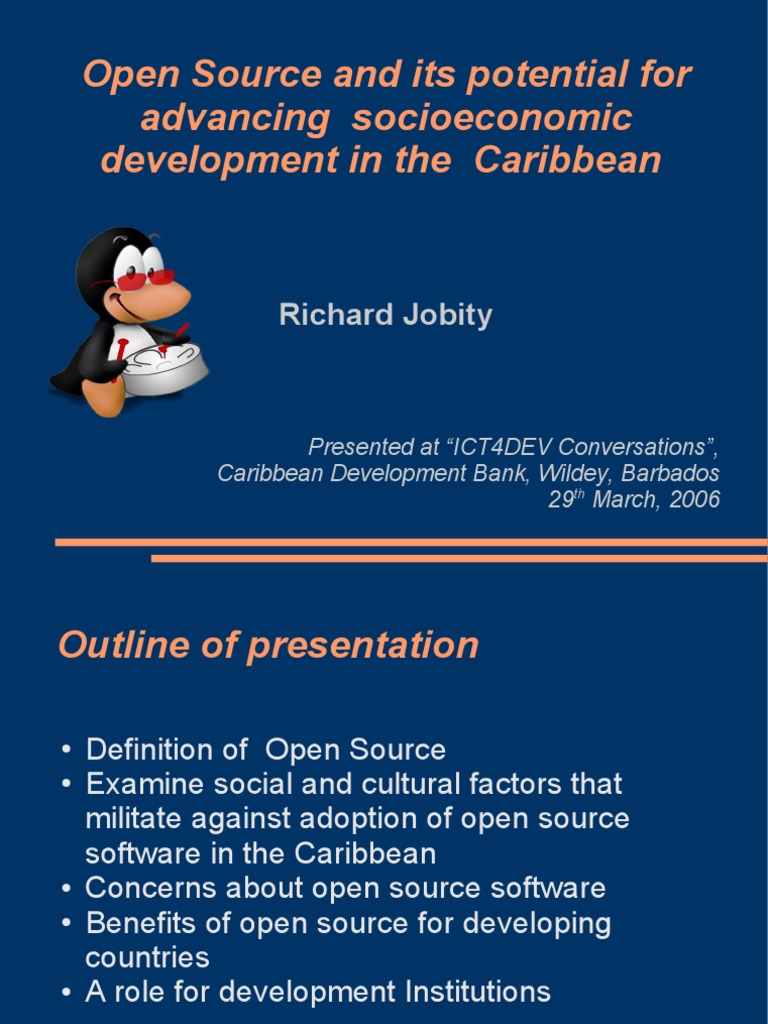 Open Source and Its Potential For Advancing Socioeconomic Development ...