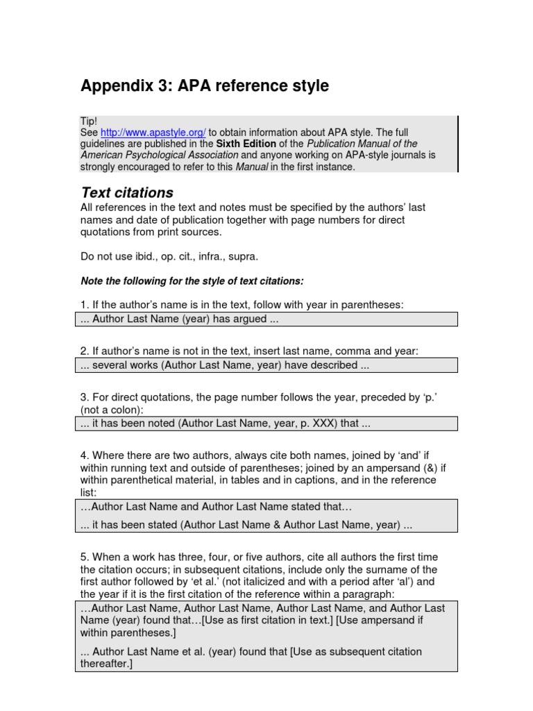 APA Reference Style | PDF