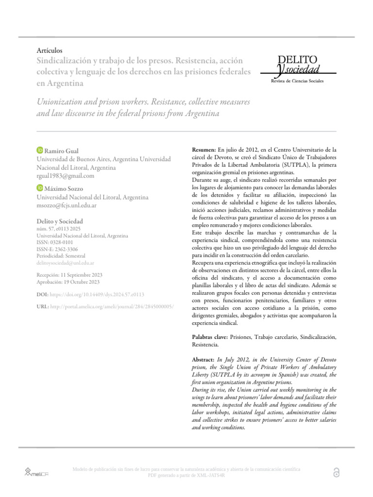 DyS - 57 - 2024 - Gual y Sozzo | PDF | Prisión | Salario