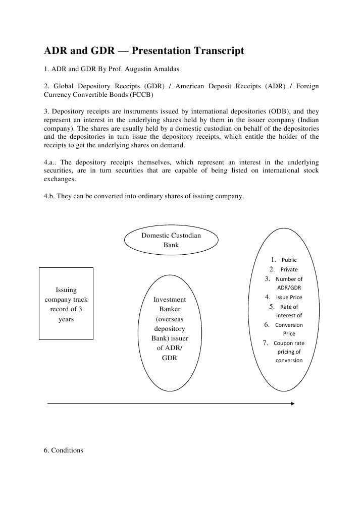 ADR and GDR | PDF | American Depositary Receipt | Bonds (Finance)
