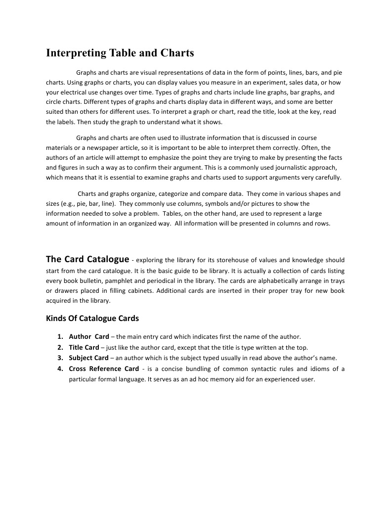 Understanding Graphs, Charts, and Catalogs | PDF | Teaching Methods ...