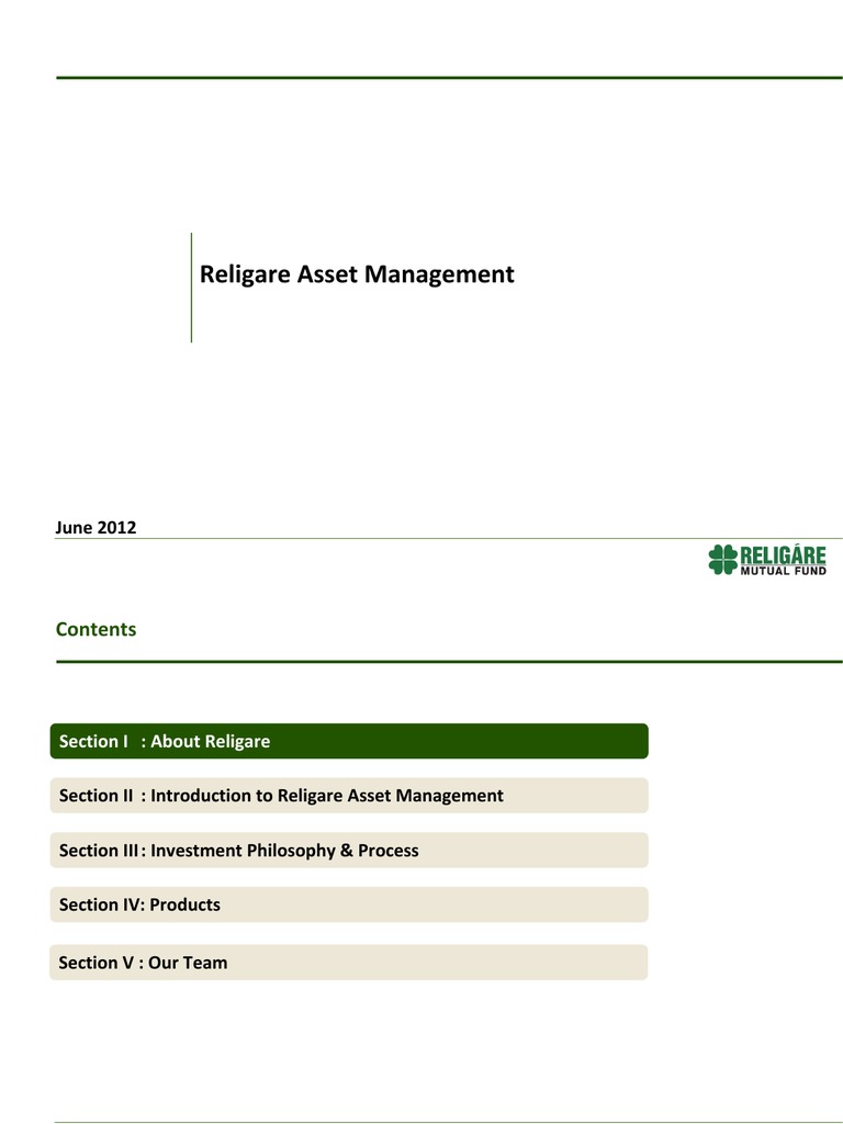 Religare Asset Management: June 2012 | Download Free PDF | Investment ...