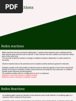 Redox Reactions Overview for A-Level | PDF | Redox | Chemical Reactions