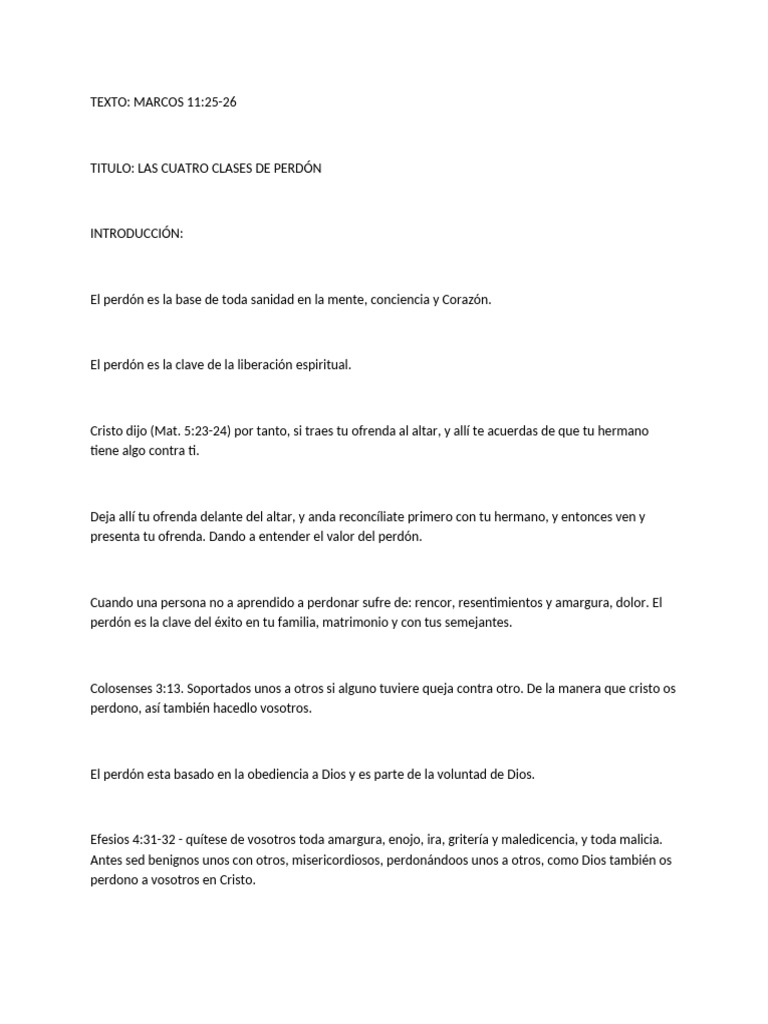 El Perdón | PDF | Perdón | Dios
