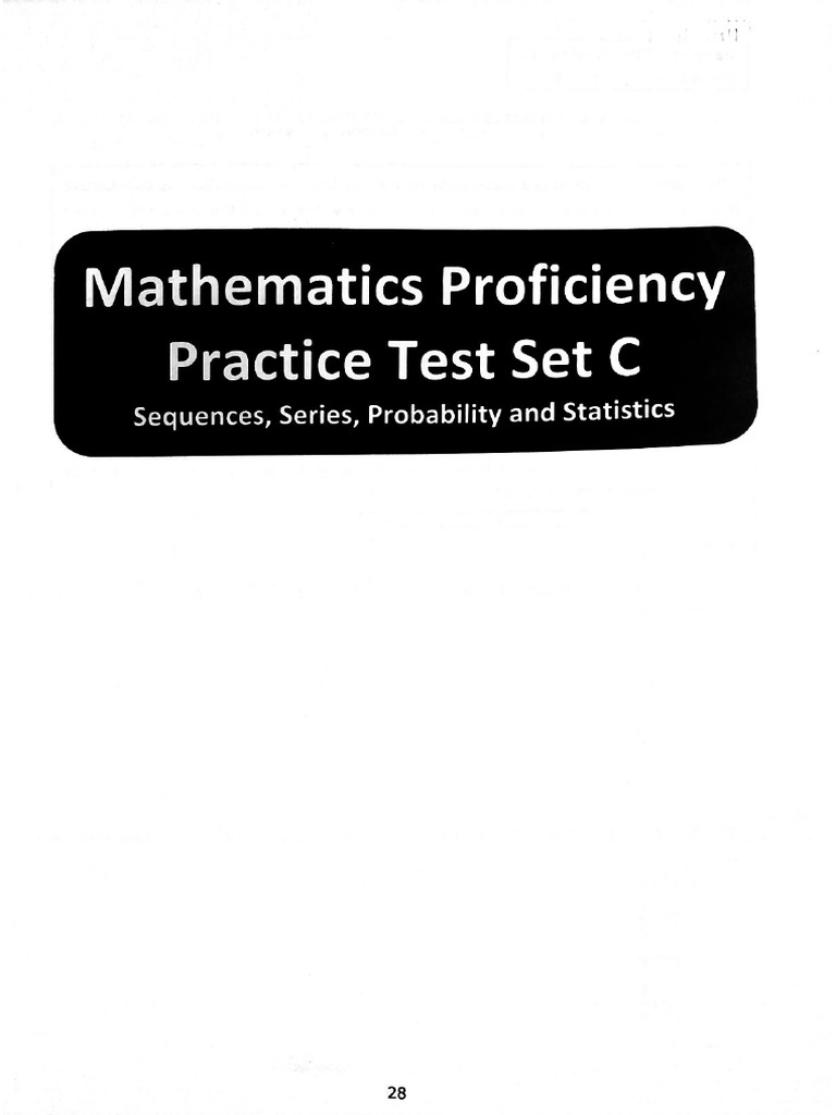 [Mathematics] SET C Sequences, Series, Probability and Statistics ...