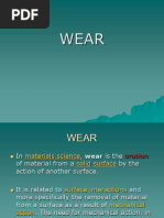 Types of Wear: Adhesive and Abrasive | PDF | Wear | Abrasive