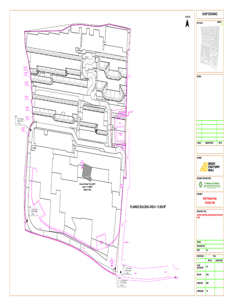 Survey Control Drawing and Stake Out Plan | PDF