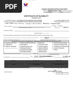 DSWD Certificate of Eligibility for Aid | PDF