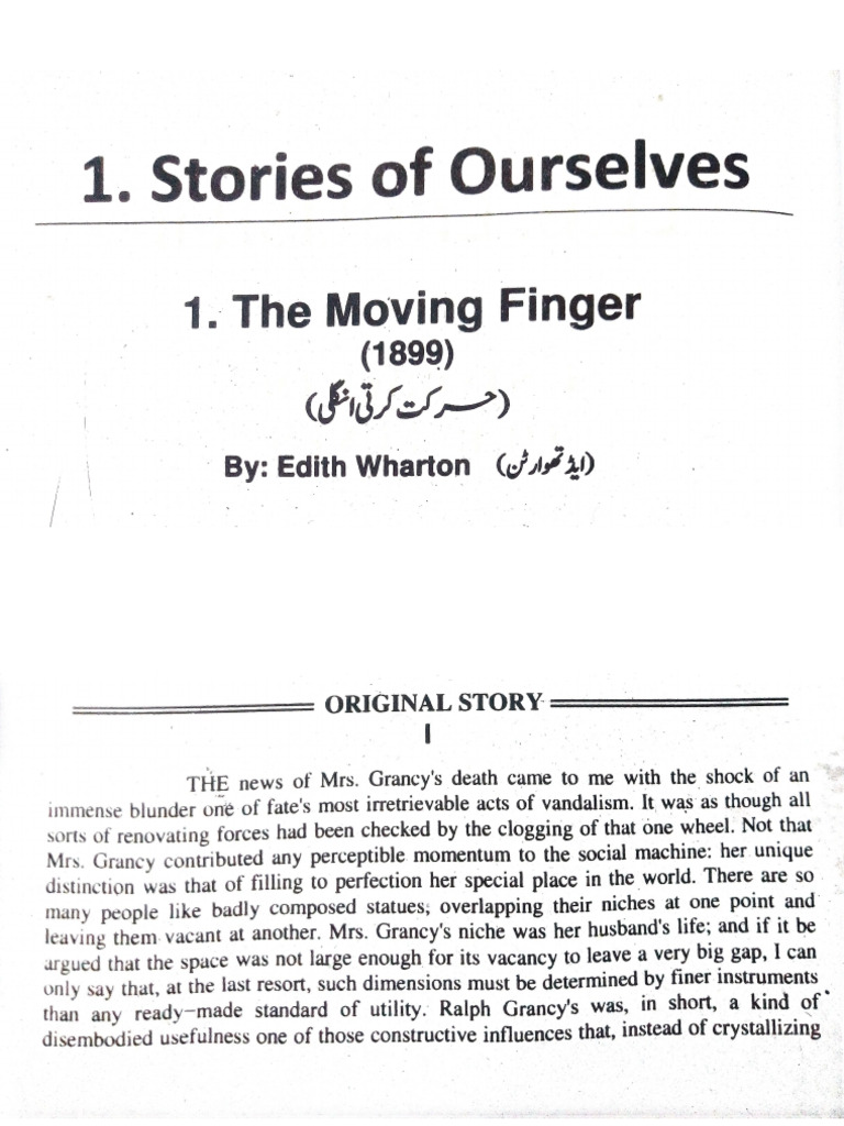 Bare Text - The Moving Finger (Short Story) | PDF