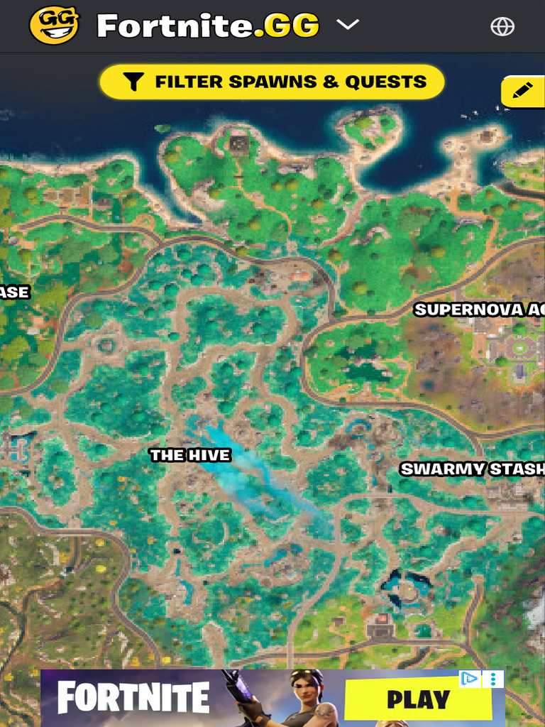 Fortnite Interactive Map - Fortnite - GG | PDF