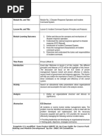 ICS 100: Features and Principles Overview | PDF | Incident Command System