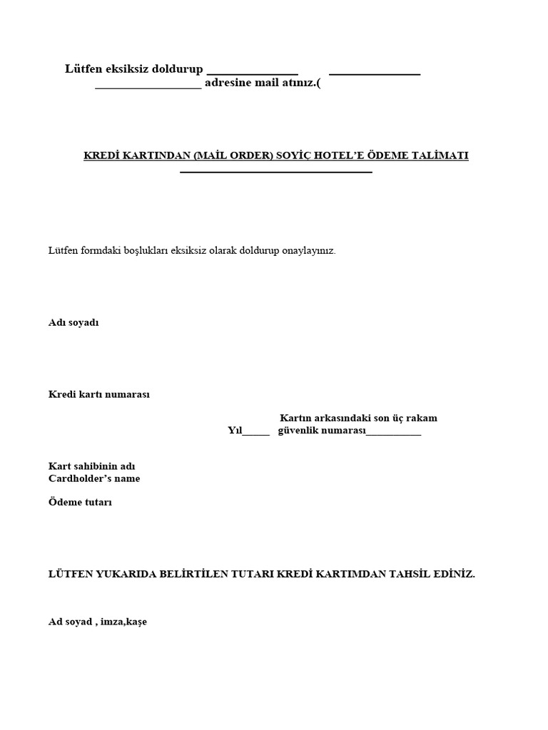 Mail Order Form | PDF