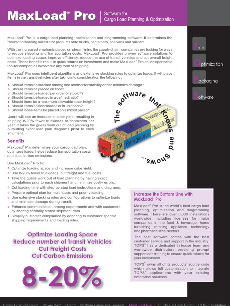 Maxload Pro: Software For Cargo Load Planning & Optimization | PDF ...