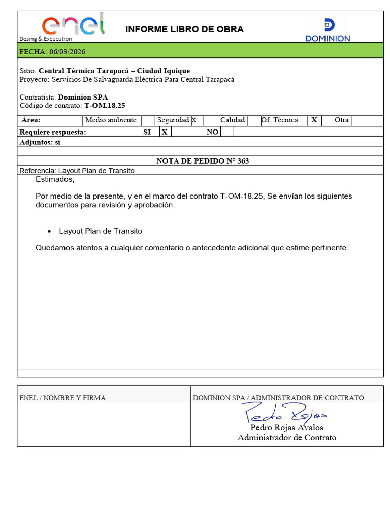 NDP N°363 Layout Plan de Transito | PDF