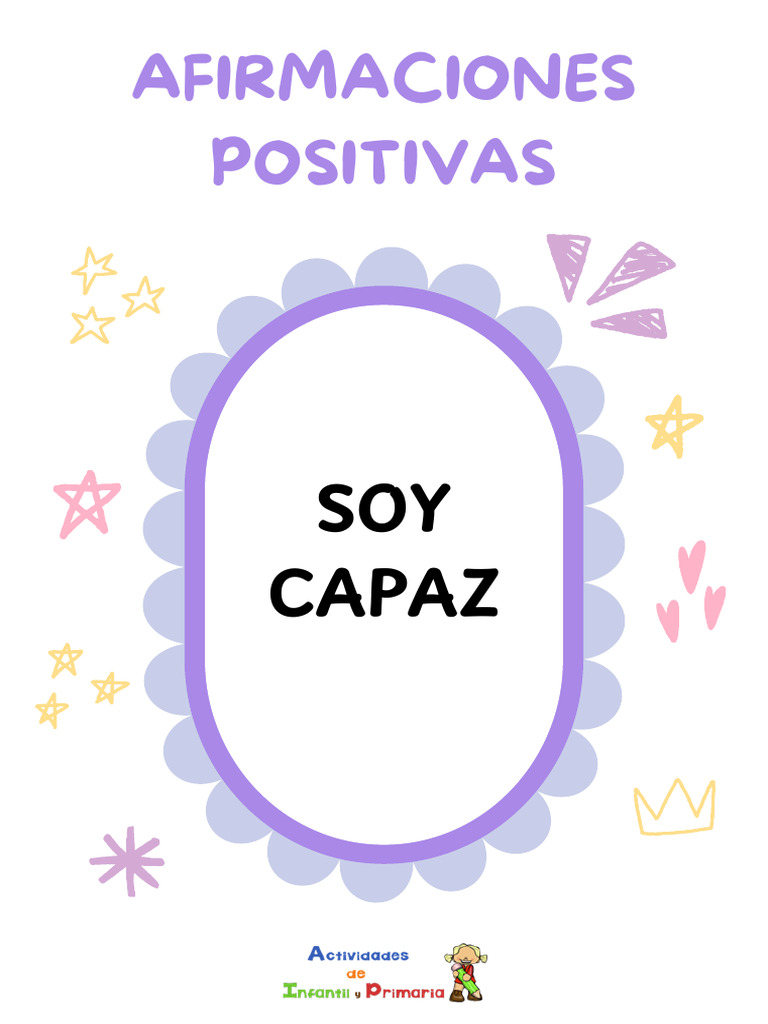 Estacion de Afirmaciones Positivas Formato Espejo | PDF