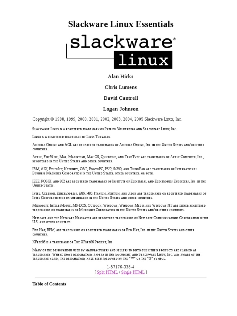 Slackware Linux Essentials | PDF | Free Software | Linux
