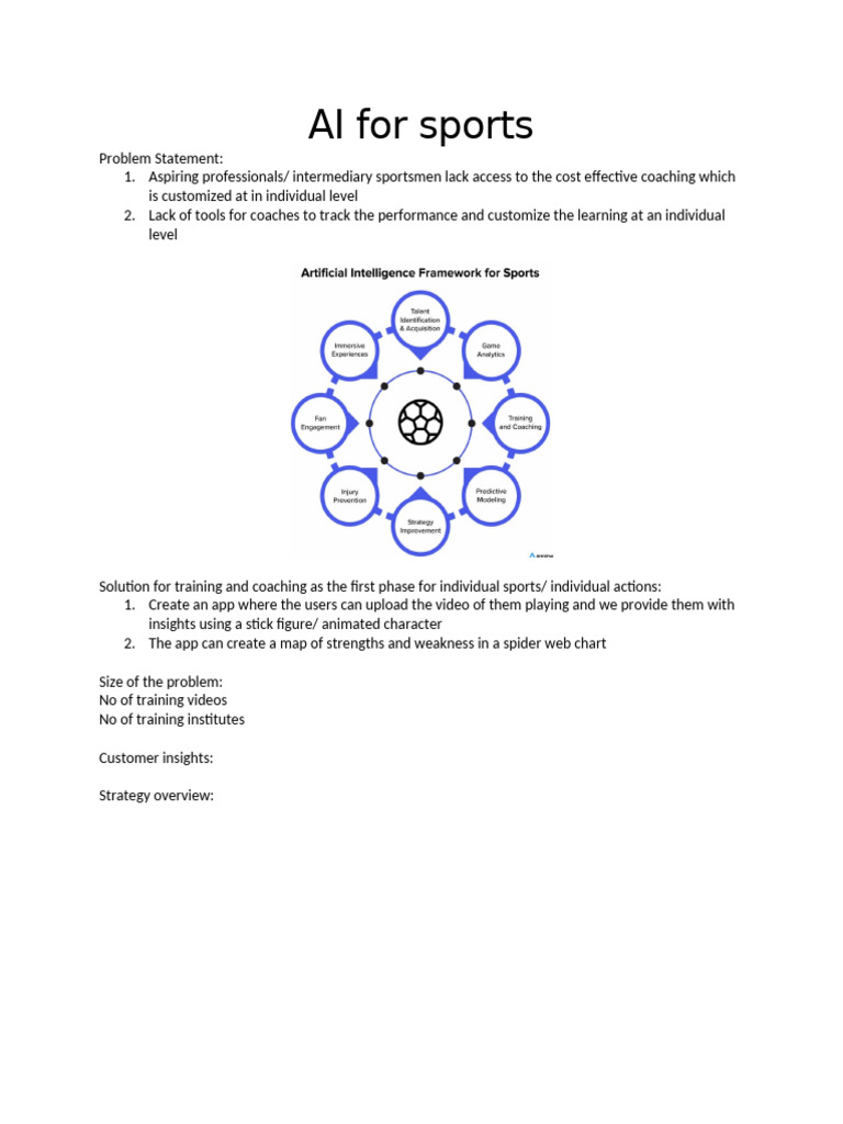 AI for Sports | PDF