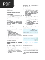 Primary Standard Solutions Overview | PDF | Chemistry | Titration