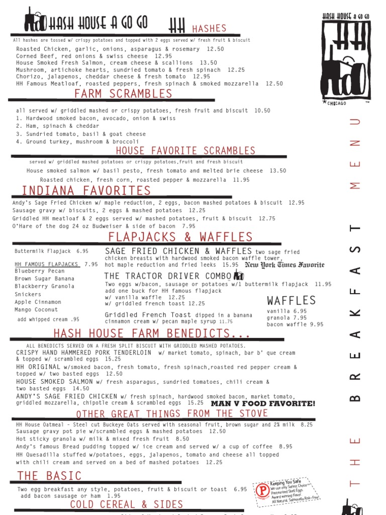 Hash House Menus | PDF | Pancake | Salad