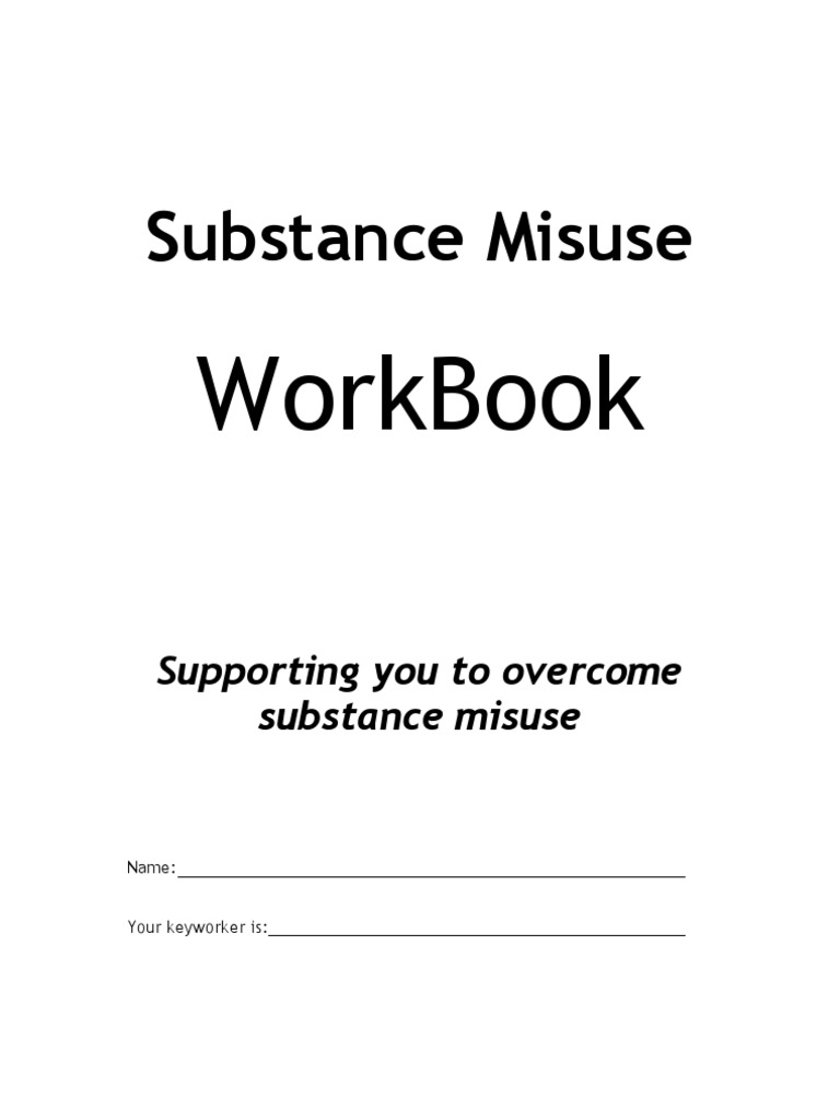 Substance Misuse Support Workbook | PDF | Self Esteem | Anxiety