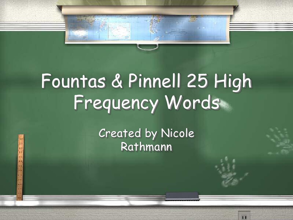 Fountas & Pinnell 25 High-Frequency Words | PDF