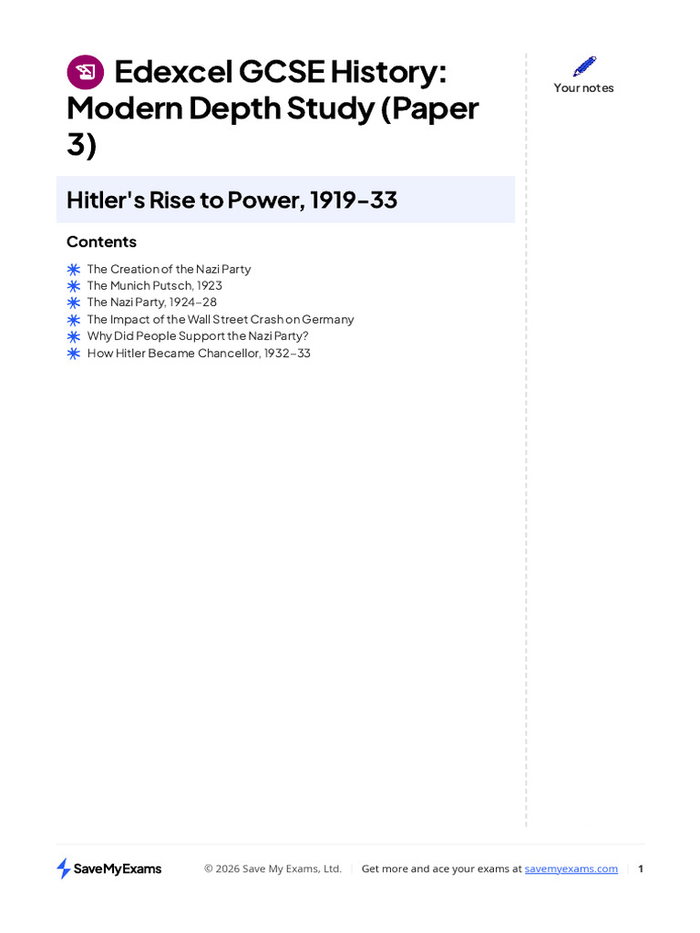 Hitler's Rise To Power | PDF | Nazi Party | Adolf Hitler