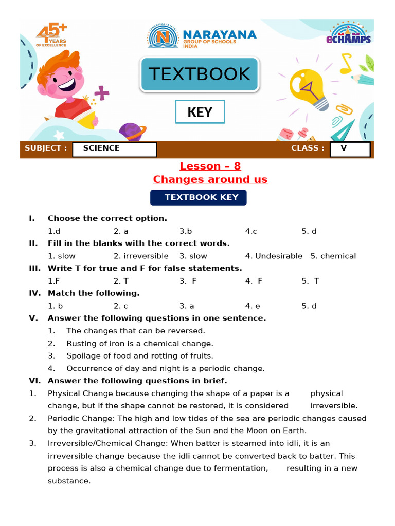 Grade-5 - Science - L-8 - Changes Around Us - Proof | PDF | Water ...