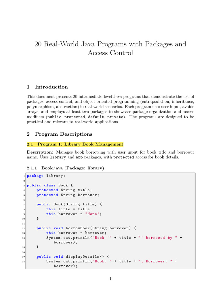 Programs of Packages | PDF